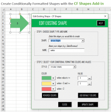 2 Ways to Apply Conditional Formatting to Shapes (Video Tutorial ...