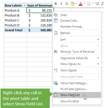 Pivot Table Field List Missing? How to Get It Back - Excel Campus