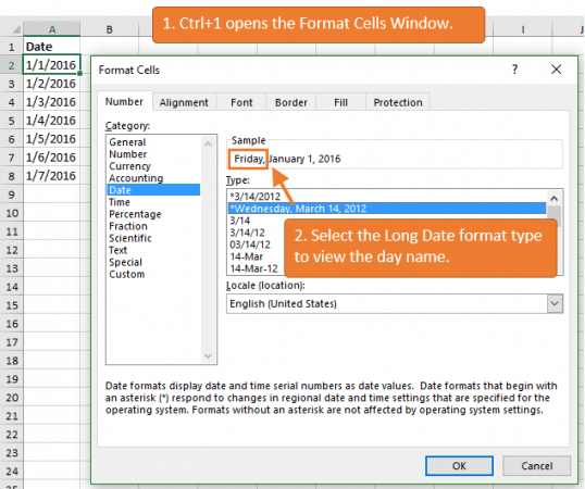 3 Ways to Get the Day Name for a Date - Excel Campus