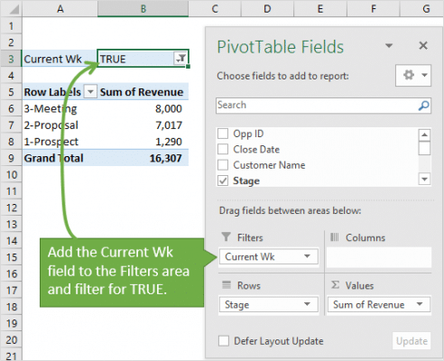 Filter a Pivot Table or Slicer for the Most Recent Date or Period