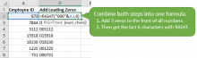 How to Add Leading Zeros to Numbers or Text with Uneven Lengths - Excel ...
