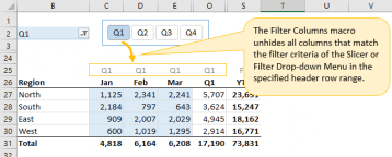 Hide & Unhide (Filter) Columns with a Slicer or Filter Drop-down Menu ...