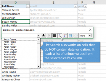 How to Search Data Validation Drop-down Lists in Excel - Excel Campus