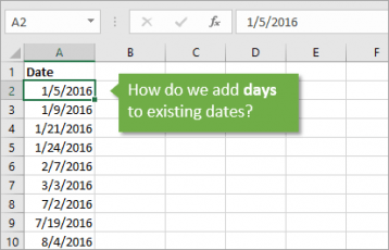 3 Ways to Add or Subtract Days to a Date - Excel Campus