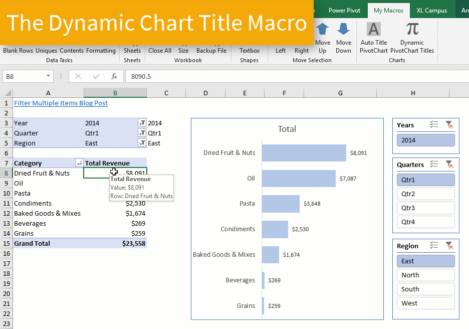 Create Dynamic Pivot Chart Titles With A VBA Macro Excel Campus