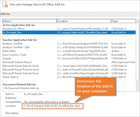 How to Uninstall and Remove an Excel Add-in - Excel Campus