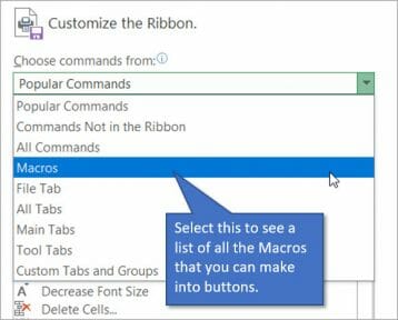 How to Add Macro Buttons to the Excel Ribbon or Quick Access Toolbar ...
