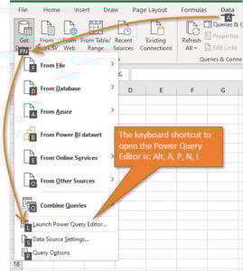 Shortcuts to Open the Power Query Editor - Excel Campus