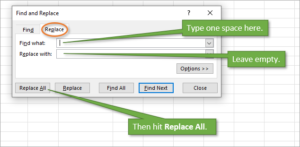 5 Ways to Find and Remove Blank Spaces in Excel - Excel Campus