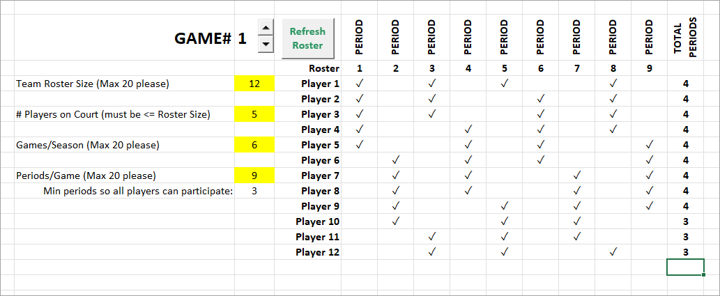 Excel Challenge: Equal Playing Time - Excel Campus