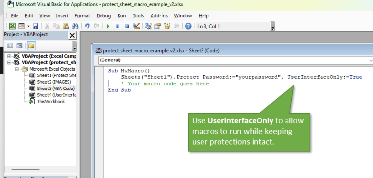 Run a Macro on a Protected Sheet in Excel - Excel Campus