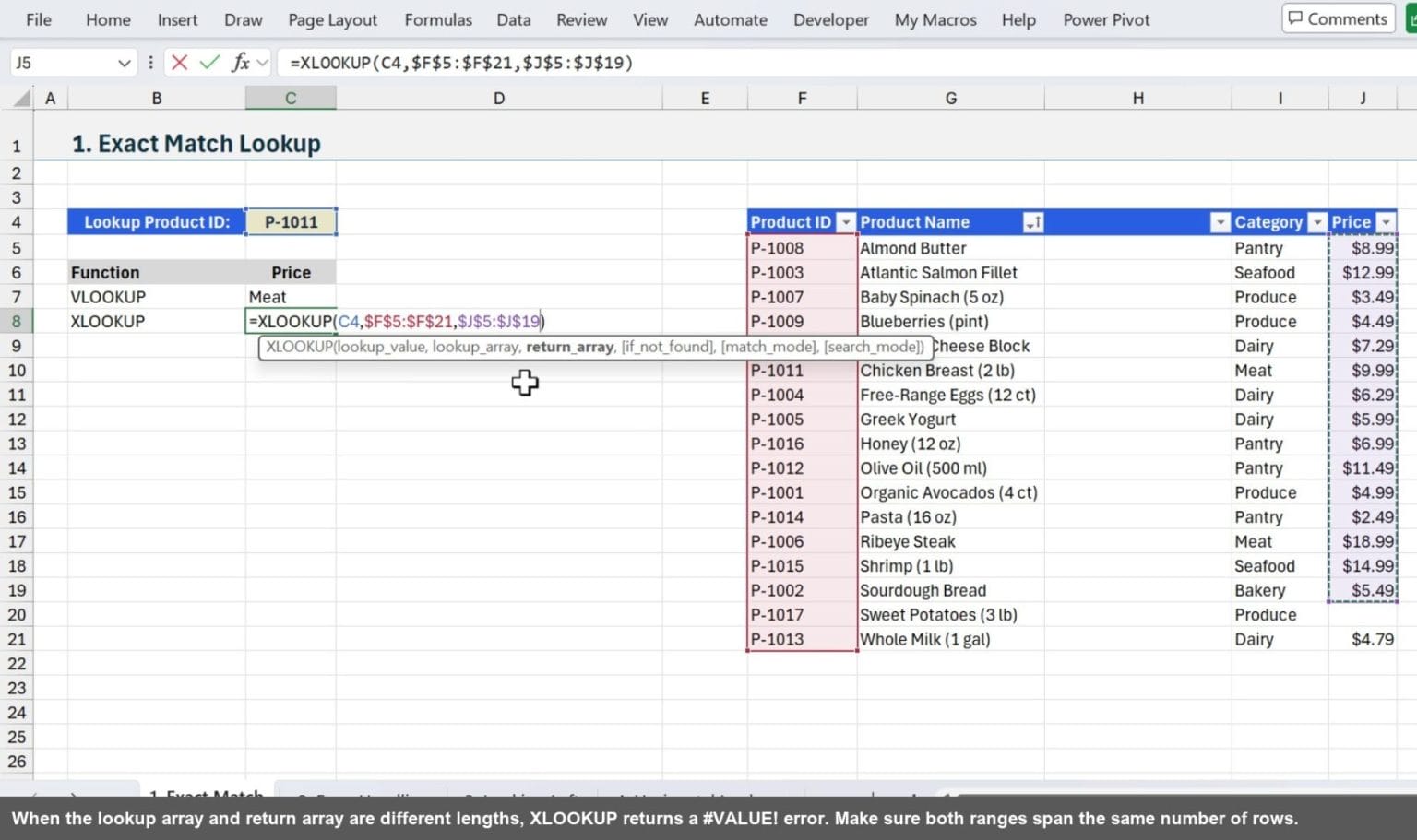 XLOOKUP vs VLOOKUP: Complete Guide with 7 Examples